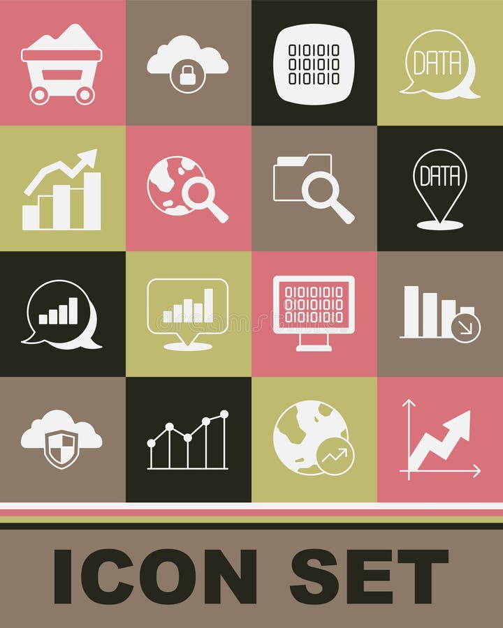 Set Financial Growth, Decrease, Data Analysis, Binary Code, Search ... Set Financial Growth, Decrease, Data Analysis, Binary Code, Search ...