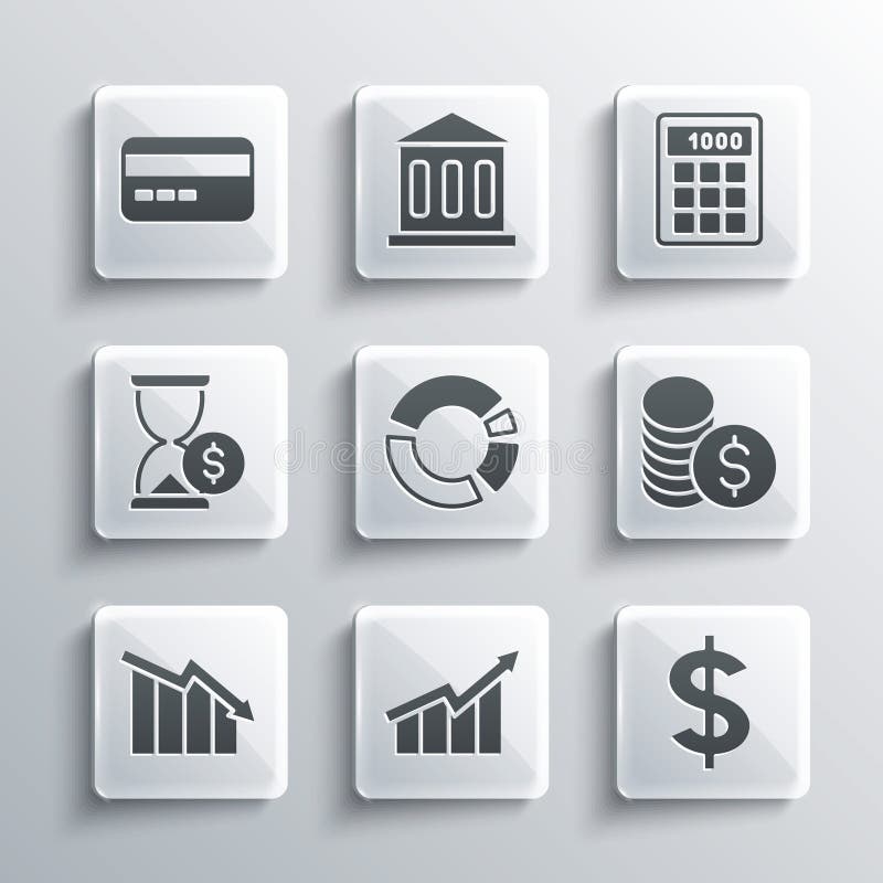 Set Financial Growth Increase, Dollar Symbol, Coin Money with Dollar, Pie Chart Infographic ...