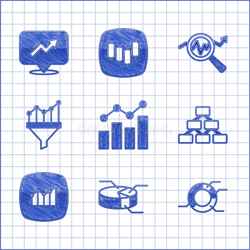 Set Financial Growth, Pie Chart Infographic, Hierarchy Organogram, Sales Funnel with, Search ...