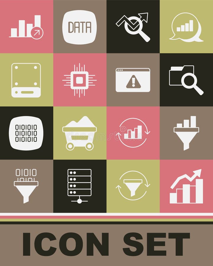 Set Financial Growth, Sales Funnel with Chart, Search Folder, Data ... Set Financial Growth, Sales Funnel with Chart, Search Folder, Data ...