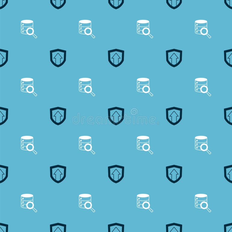 Set Financial Growth and Server on Seamless Pattern. Vector Stock Vector - Illustration of ...