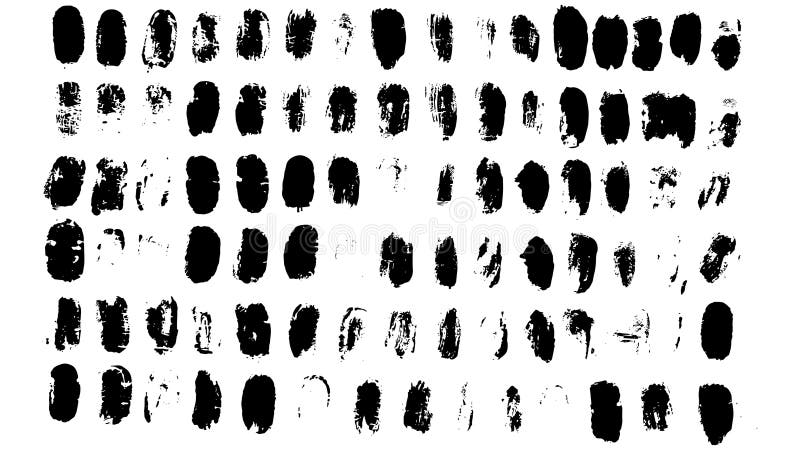 Set of Fingerprints of Different Fingers, Collection of Finger Print Id ...