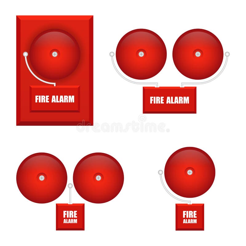 Set of Fire Alarms Vector Illustration Isolated Stock Vector ...