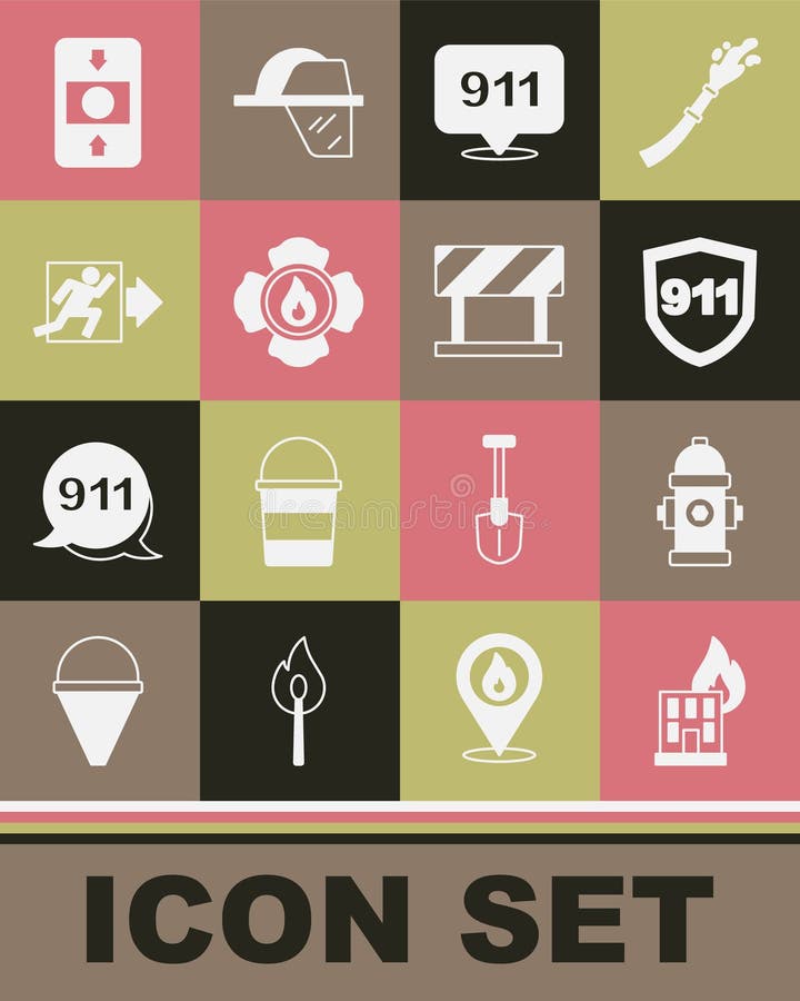 Set Fire in Burning Building, Hydrant, Emergency Call 911, Firefighter ...