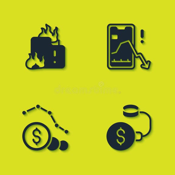 Set Fire in Burning House, Debt Ball Chained To Coin, Dollar Rate Decrease and Mobile Stock ...