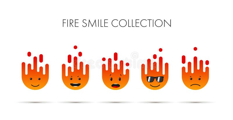 Fire smiley stock vector. Illustration of funny, happy - 22890349