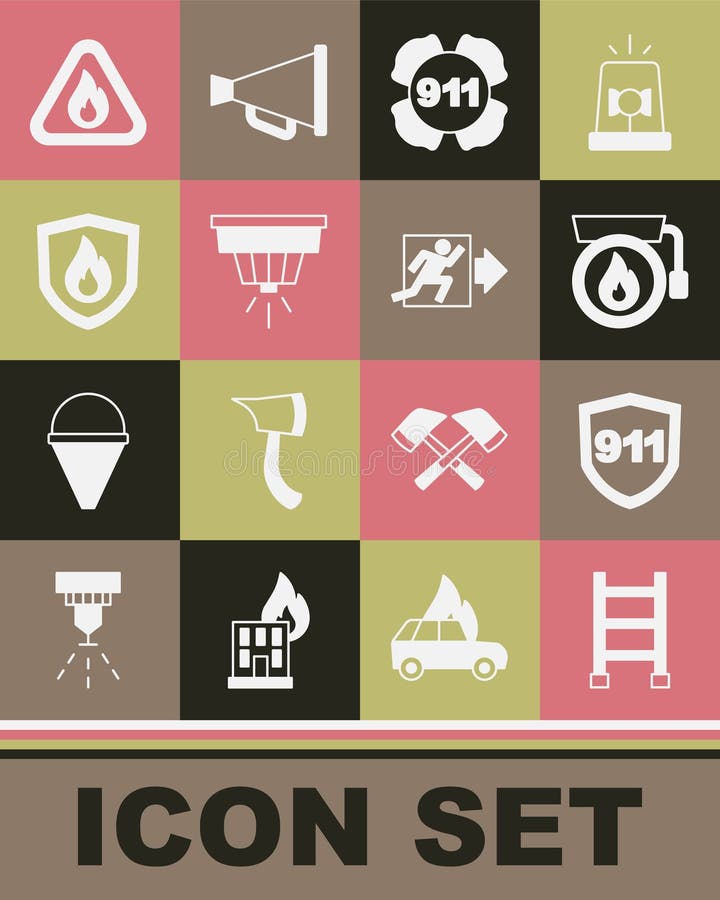 Set Fire Escape, Emergency Call 911, Ringing Alarm Bell, Smoke System ...