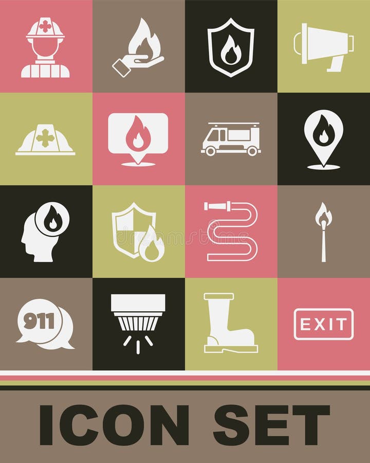 Set Fire Exit, Burning Match with Fire, Location Flame, Protection ...