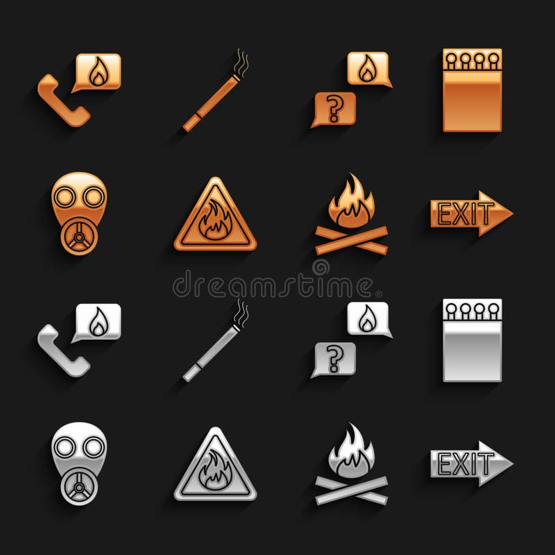 Set Fire Flame in Triangle, Open Matchbox and Matches, Exit, Campfire ...