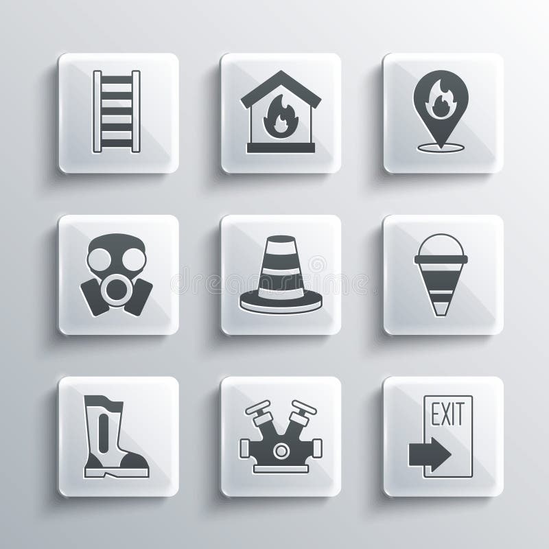 Set Fire Hydrant, Exit, Cone Bucket, Traffic, Boots, Gas Mask, Escape ...