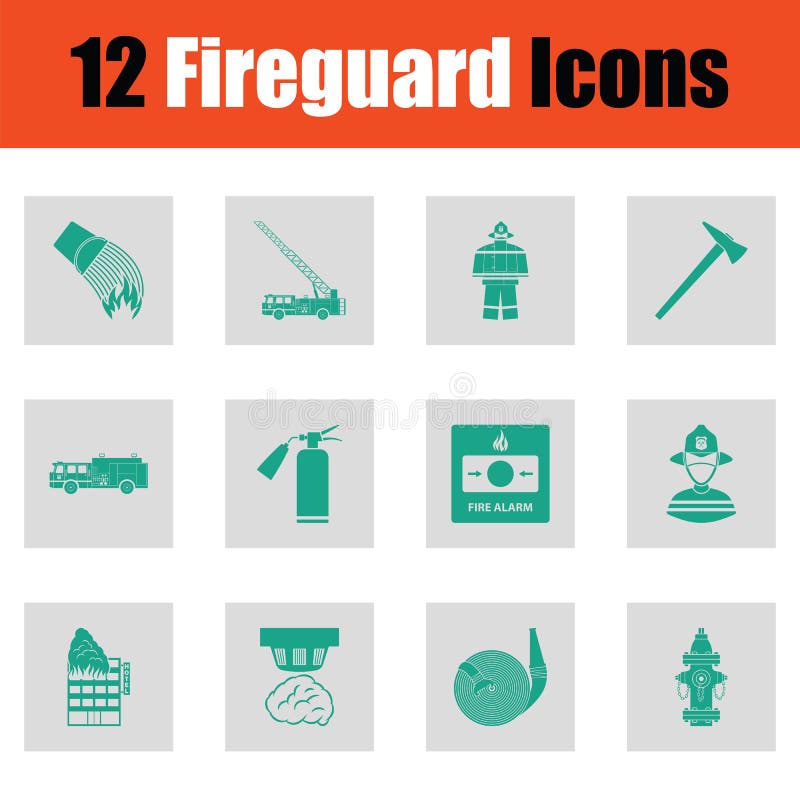 Set of fire service icons stock vector. Illustration of heat - 94375495