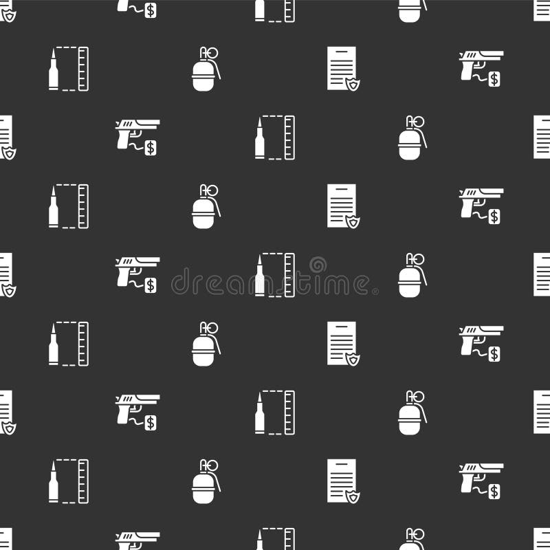 Set Firearms License Certificate, Buying Gun Pistol, Bullet and Hand ...