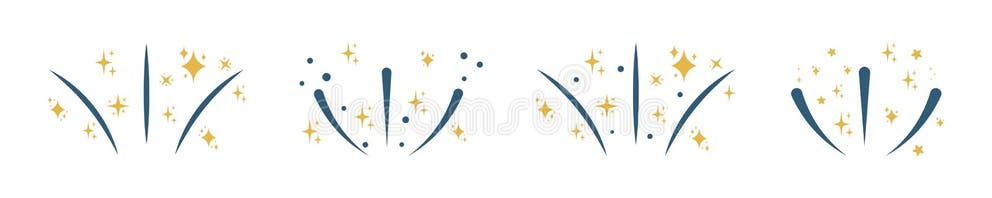Set of Firework Vector Icons. Firecracker and Star Icons Stock Vector ...