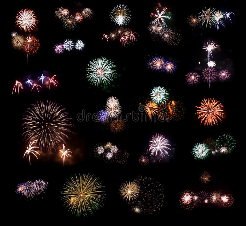 Set of fireworks #2. stock photo. Image of composite, dynamite - 9303958