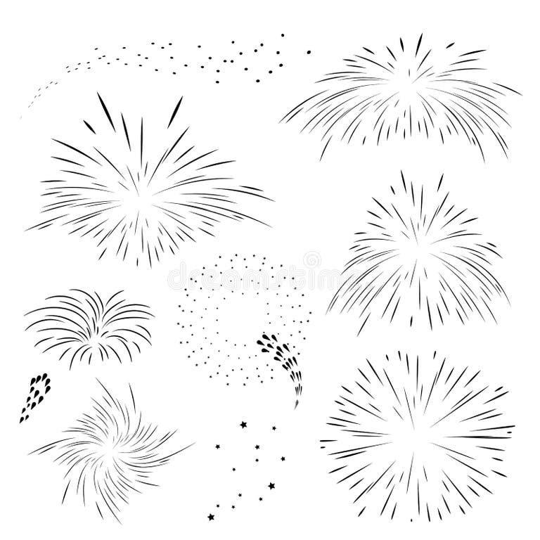 Outline Fireworks Stock Illustrations – 11,243 Outline Fireworks Stock ...