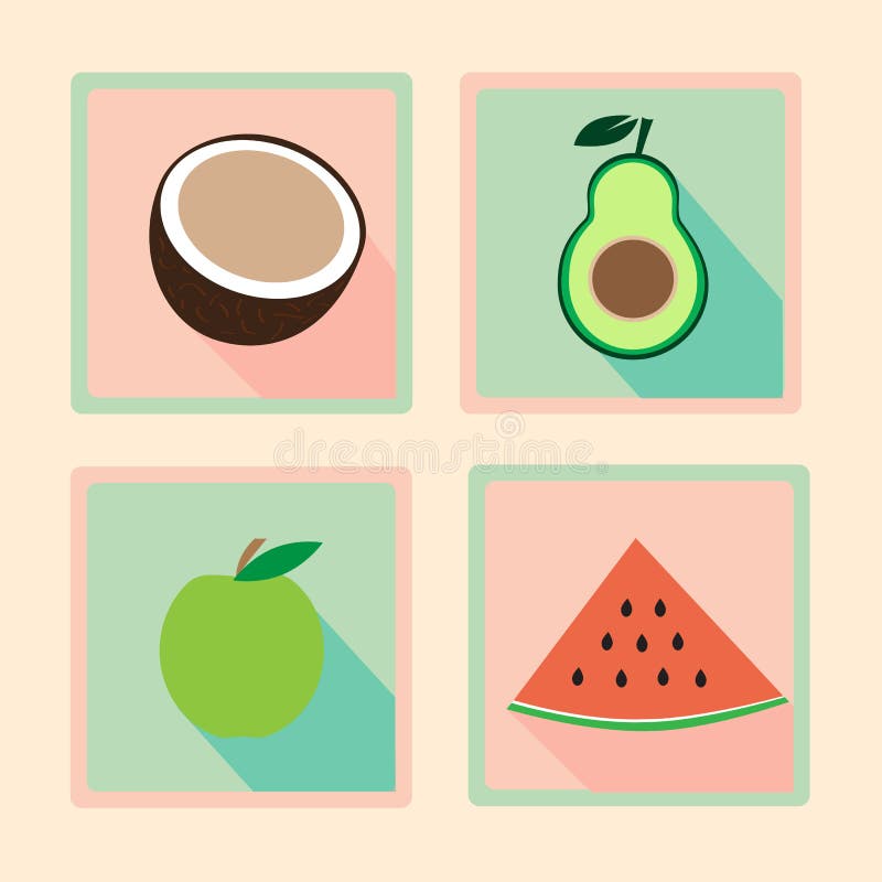 Set of Fitness Flat Design Retro Icons Stock Illustration ...