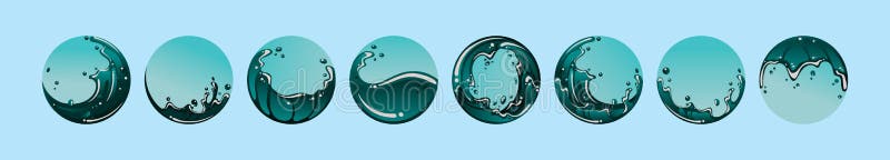 Set of Fizz Cartoon Icon Design Template with Various Models. Vector ...