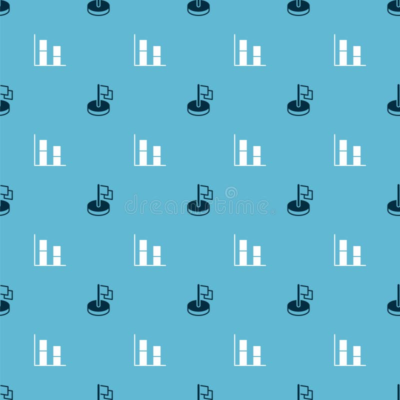 Set Flag and Graph, Chart, Diagram on Seamless Pattern. Vector Stock ...