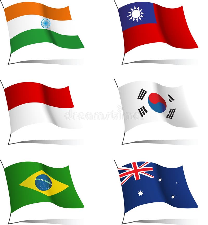 Set of flags stock vector. Illustration of flag, countries - 17897372