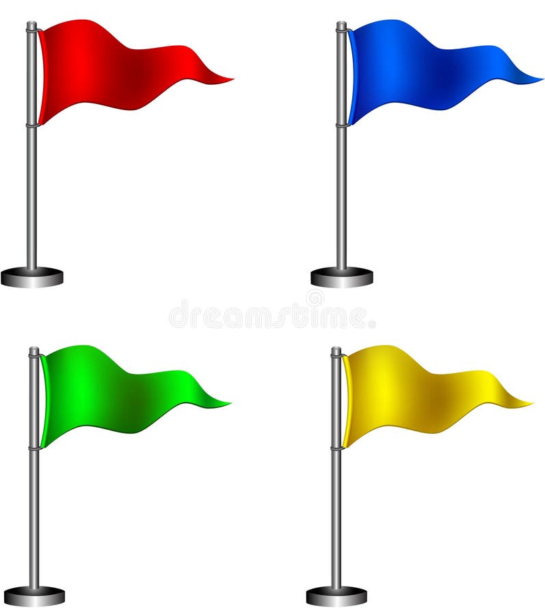 Set of color cartoon flags stock vector. Illustration of wave - 18205716