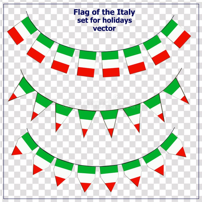 Set with Flags Italy. Illustration. Stock Vector - Illustration of icon ...