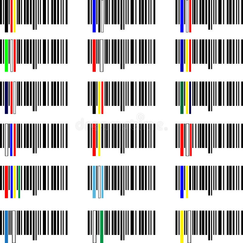 Colored bar code stock illustration. Illustration of computer - 2512354