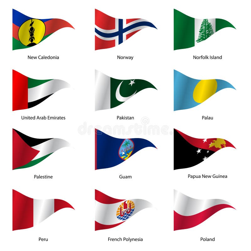 Set Flags of World Sovereign States. Vector Stock Vector - Illustration ...