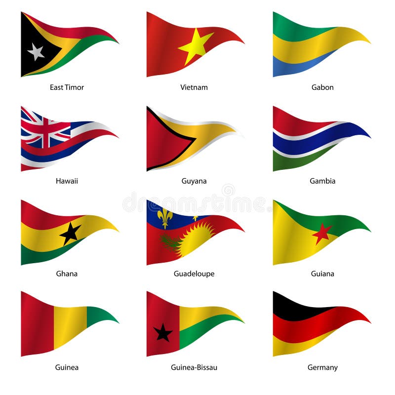 Set Flags of World Sovereign States. Vector Stock Vector - Illustration ...