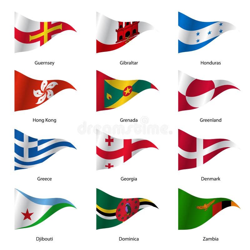 Set Flags of World Sovereign States. Vector Stock Vector - Illustration ...