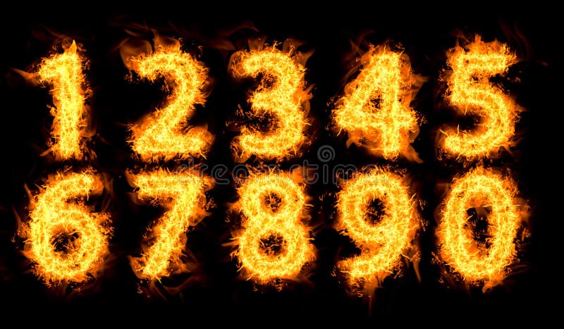 Flaming Numbers Stock Illustrations – 204 Flaming Numbers Stock ...