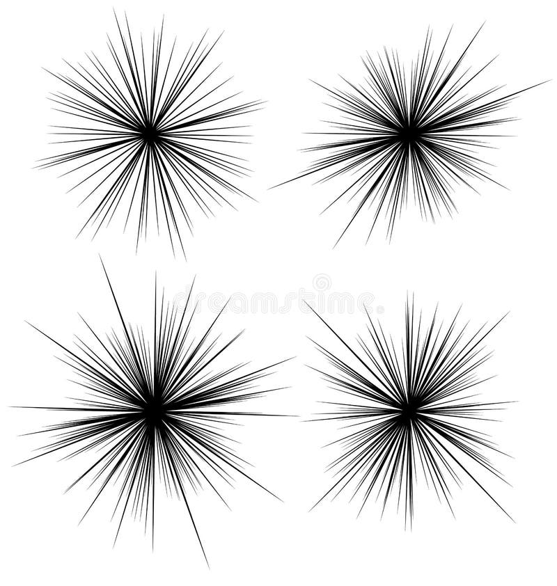 Radial Burst Lines Circular Element. Starburst, Sunburst Graphics ...
