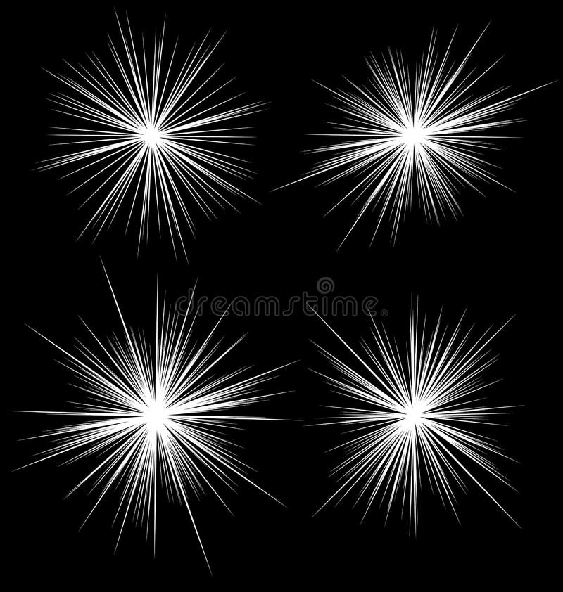 Radial Burst Lines Circular Element. Starburst, Sunburst Graphics ...