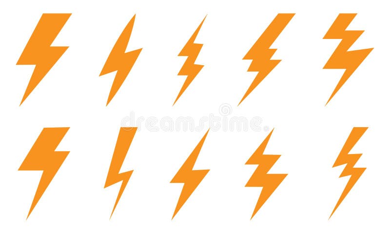 Set of Flash Icons. Vector Illustration Stock Vector - Illustration of ...