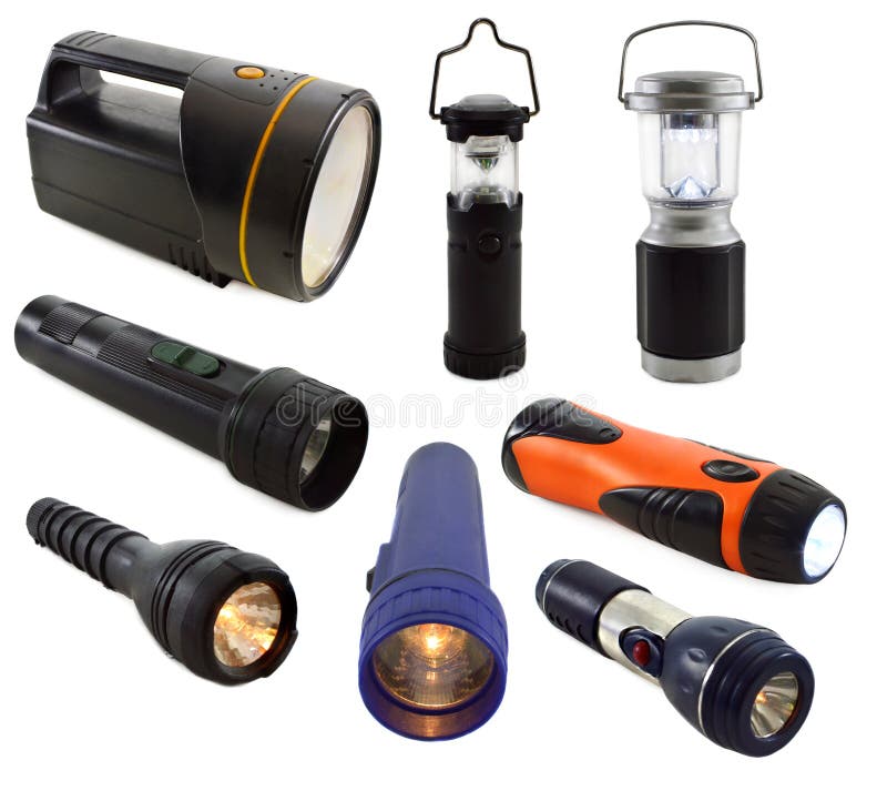 Set of flashlights stock photo. Image of flashlight, electronics - 41757066