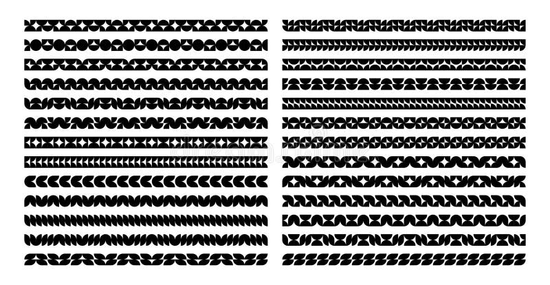 Set of Flat Abstract Circle Border Divider Design Stock Vector ...