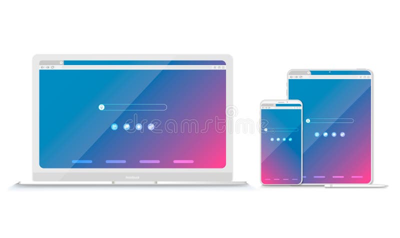 Mobile Devices Sizes Illustration Set Stock Vector - Illustration of ...