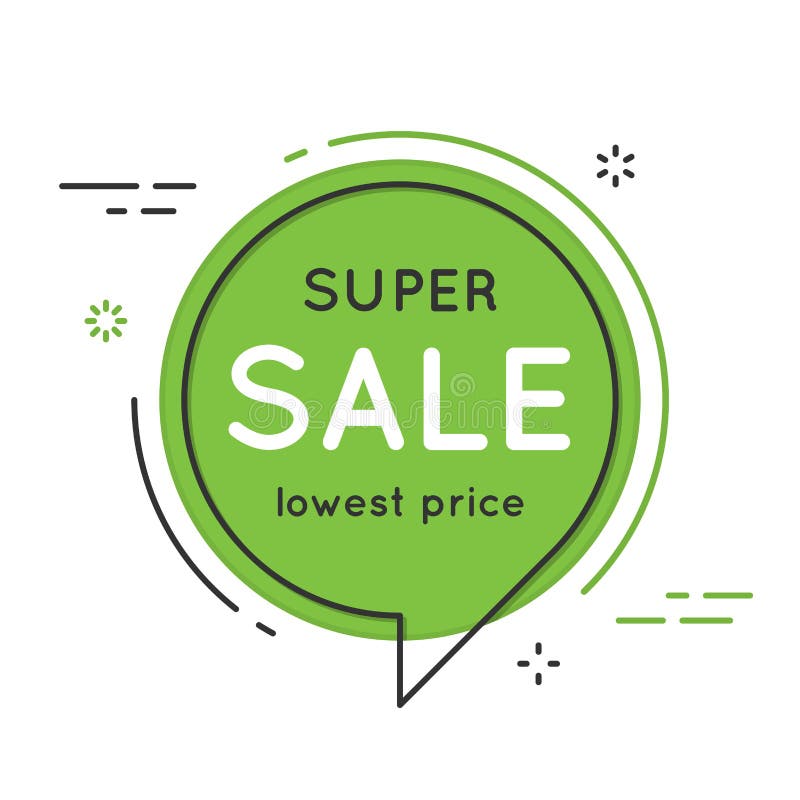 Set of Flat Circle Speech Bubble Shaped Banners, Price Tags, Sti Stock ...