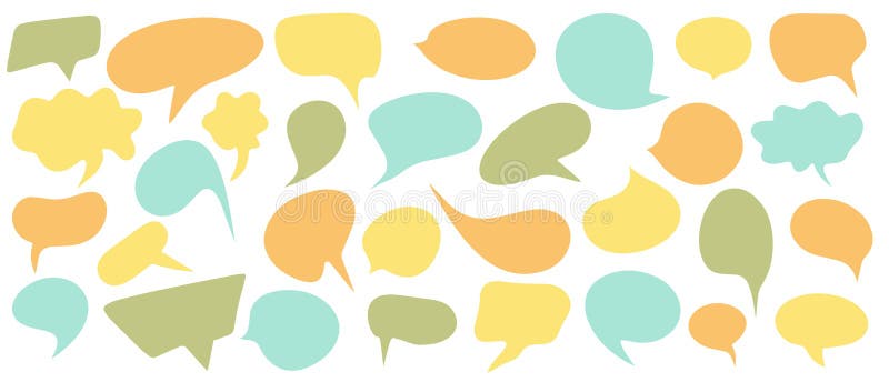 Set of Flat Colorful Speech Bubbles. Information, Idea, Quote or Funny ...