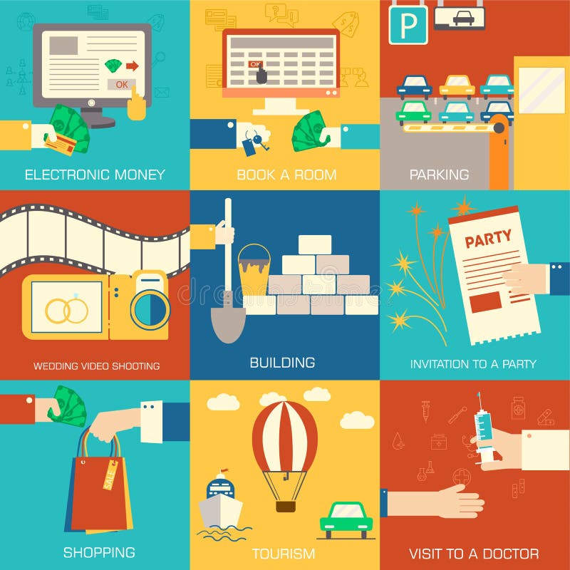 Set of Flat Communication Concepts Illustrations. Stock Vector ...