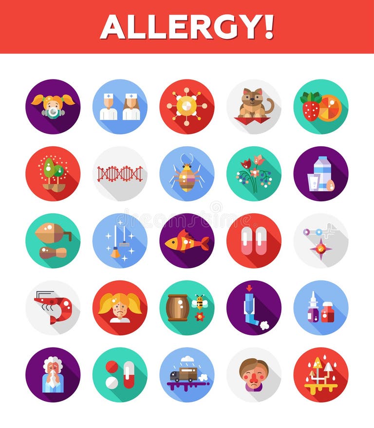 Allergy Infographics Set Stock Illustrations – 228 Allergy Infographics ...