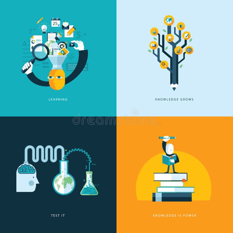 Knowledge Tree Icon Set Stock Illustrations – 643 Knowledge Tree Icon ...