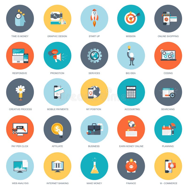 Vector Illustration of Business Concept, 5 Business Process Management ...