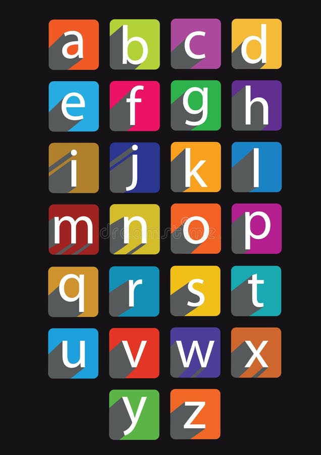 Set of flat design letters stock vector. Illustration of alphabet ...