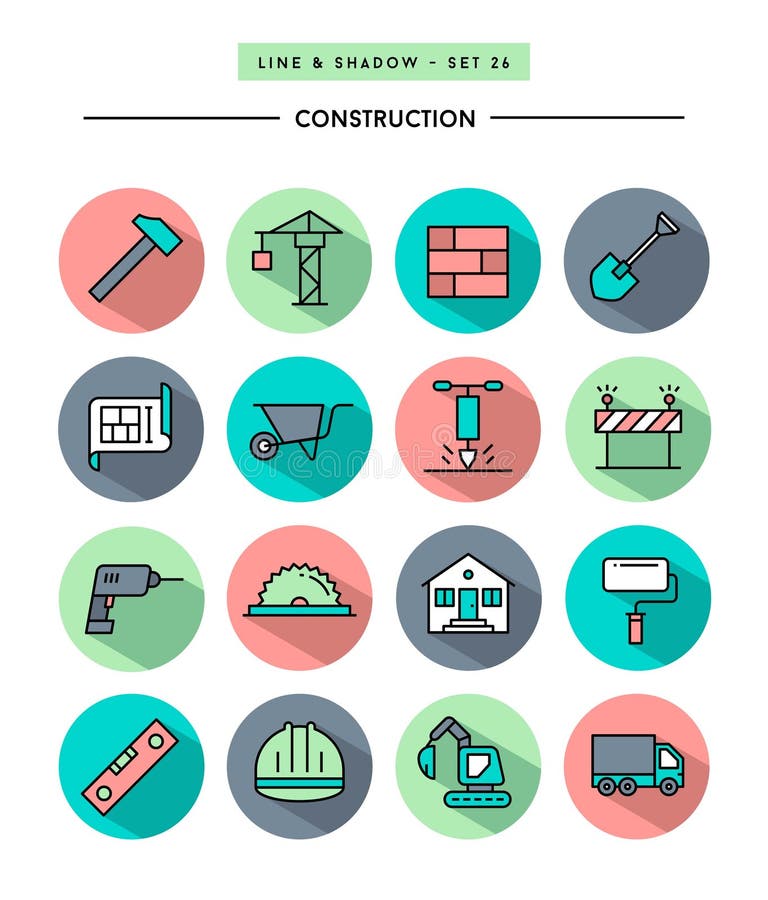 Set of Vector Construction Tools Icons Stock Vector - Illustration of ...
