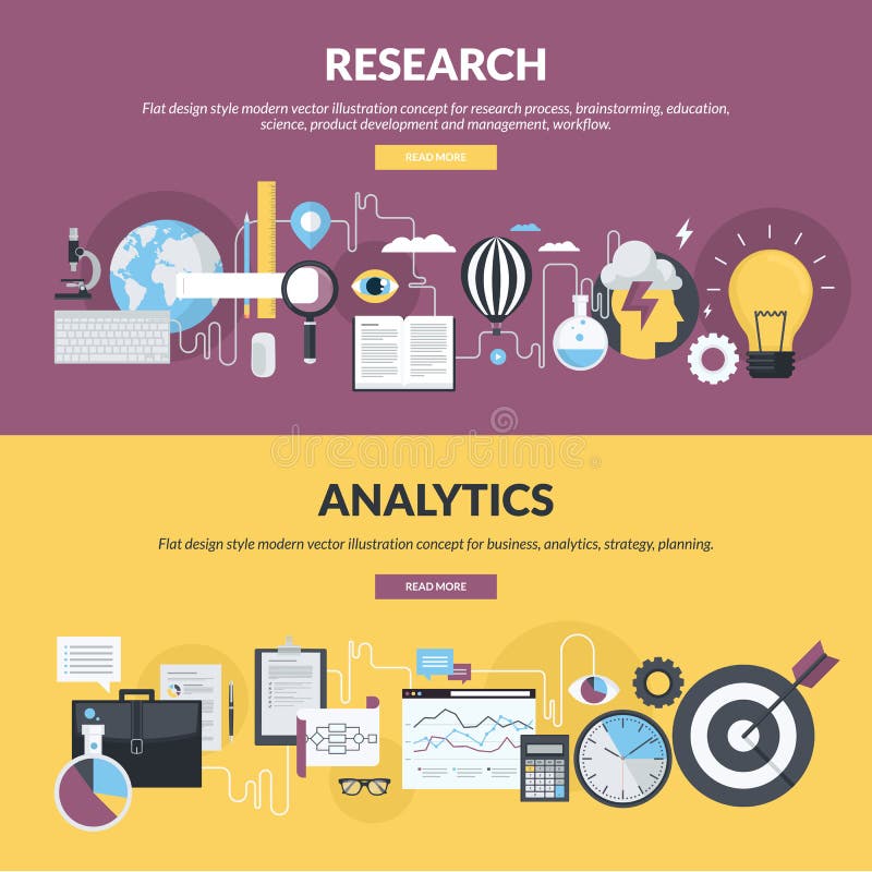 Set of Flat Design Style Concepts for E-commerce and SEO Stock Vector ...