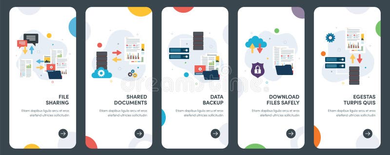 Set of Flat Design of Technology and Computers Icons Stock Vector ...