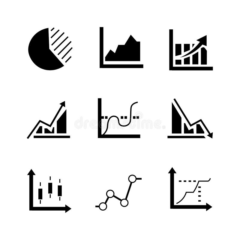 Set of Flat Finance Graphs Icons. Vector Illustration Eps 10 Stock ...