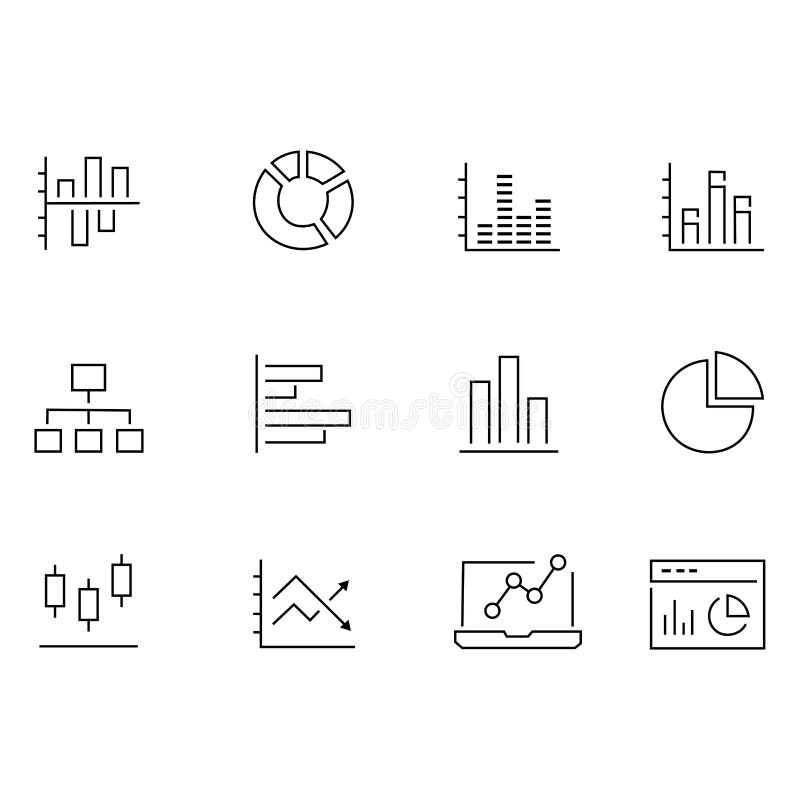 Set of Flat Finance Graphs Icons. Vector Illustration Eps 10 Stock ...