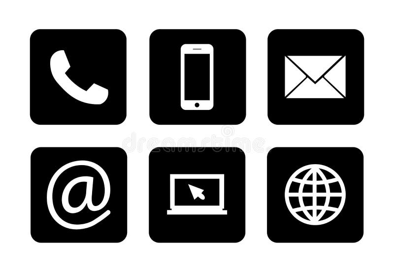 Set Flat Icons about Calls, Messages, Location. Vector Illustration Eps ...