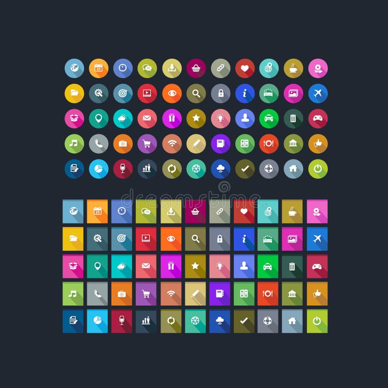 Flat Game UI Icon Set Buttons Stock Vector - Illustration of highscore ... Flat Game UI Icon Set Buttons Stock Vector - Illustration of highscore ...